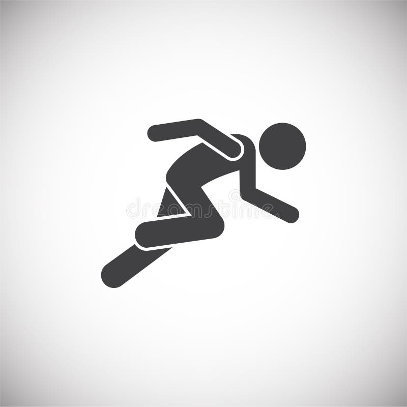 Running Related Icon on Background for Graphic and Web Design. Simple ...