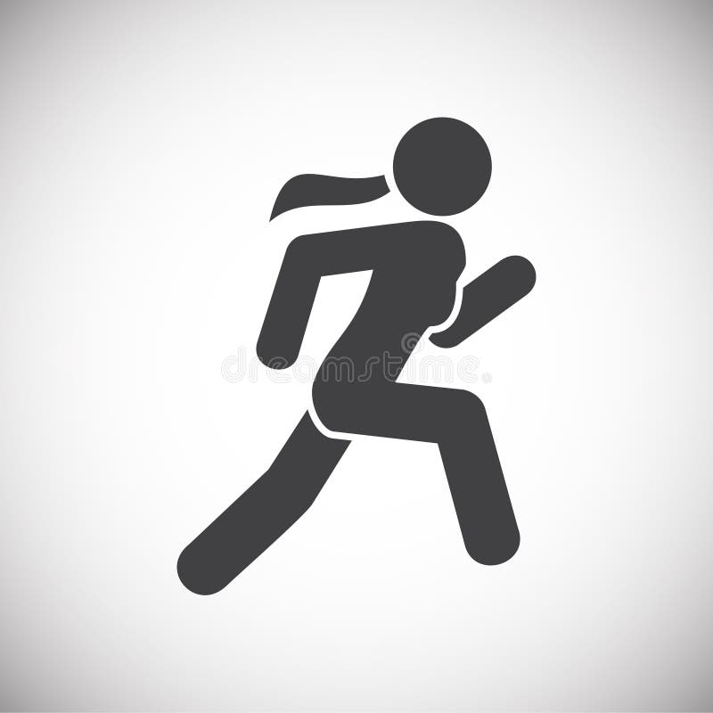 Running Related Icon on Background for Graphic and Web Design. Simple ...