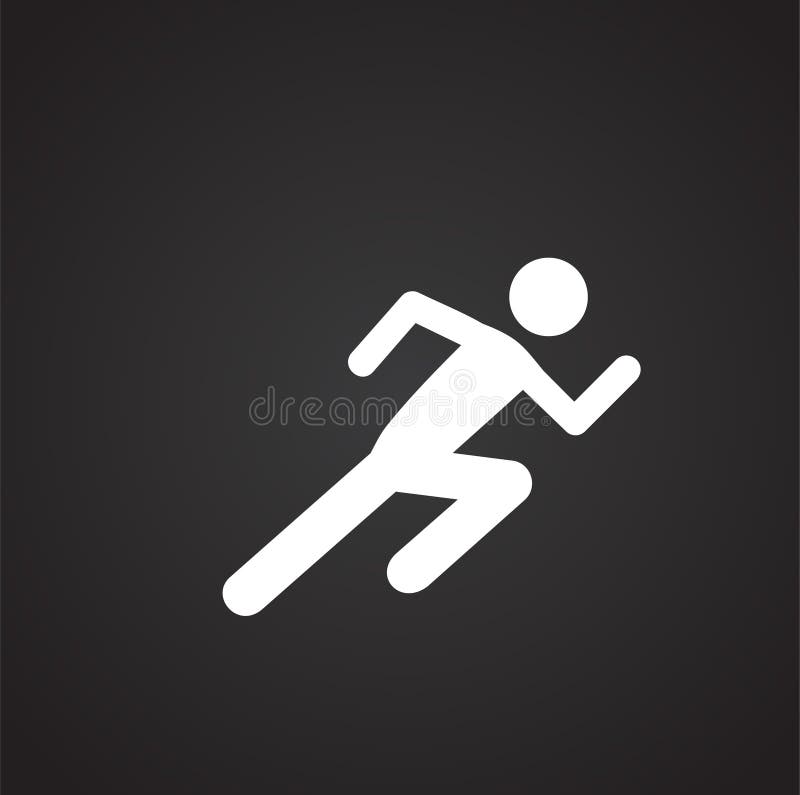 Running Related Icon on Background for Graphic and Web Design. Simple ...
