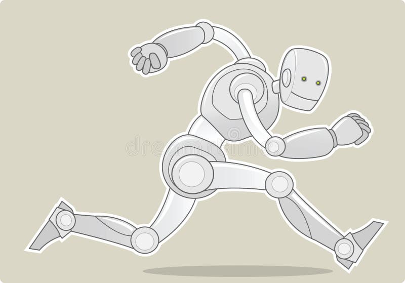 Running Robot stock vector. Illustration of machine, cyborg - 7216538