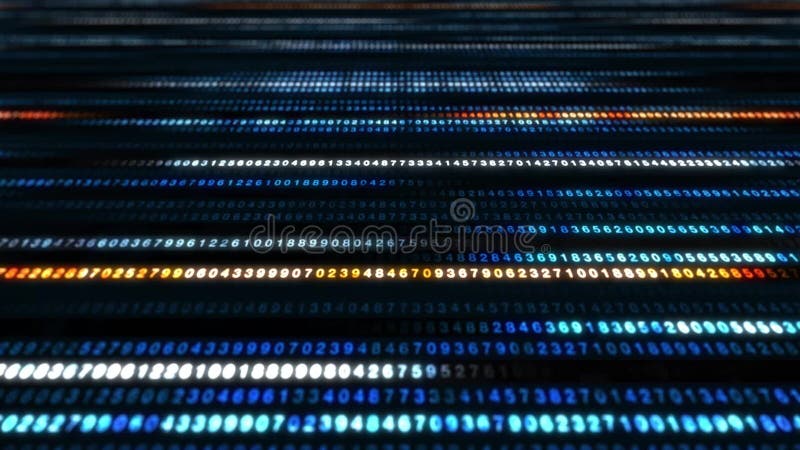 Seamless Loop of Rows of Decimal Digits Going Upward Stock Video ...