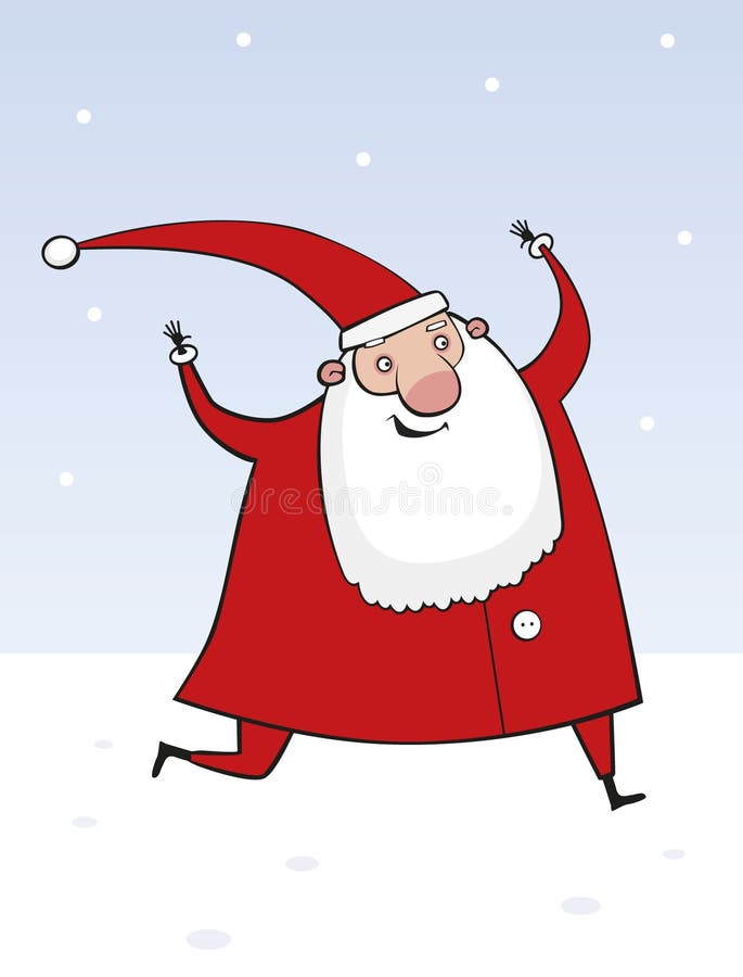 Running Santa Claus stock vector. Illustration of humor - 22514476