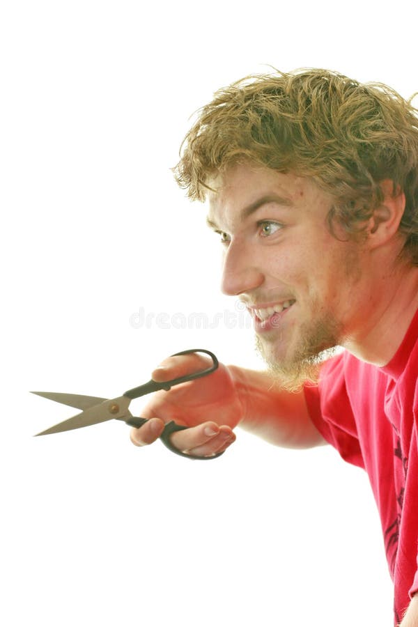 Running with scissors stock image. Image of threaten - 11519115