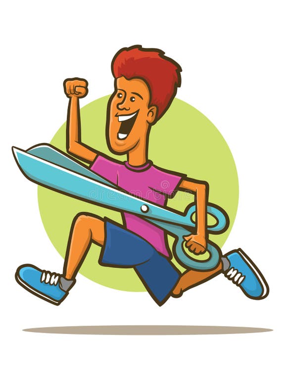 Running with Scissors stock vector. Illustration of financial - 33549496