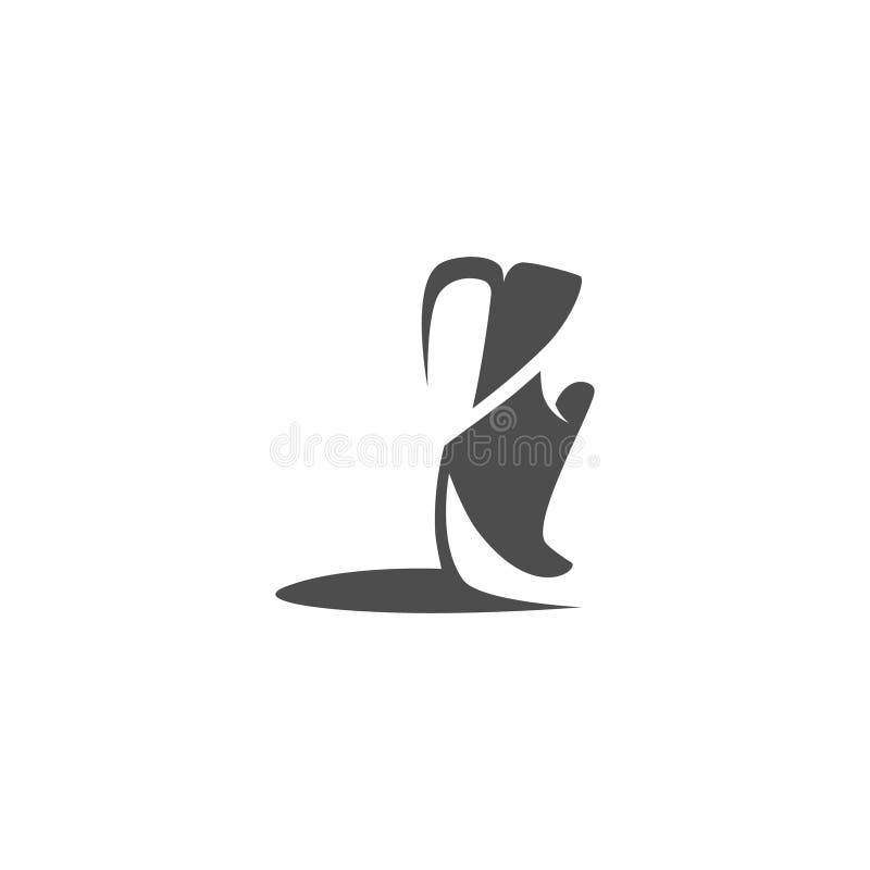 Running Shoe Symbol on Gray Backdrop Stock Vector - Illustration of ...