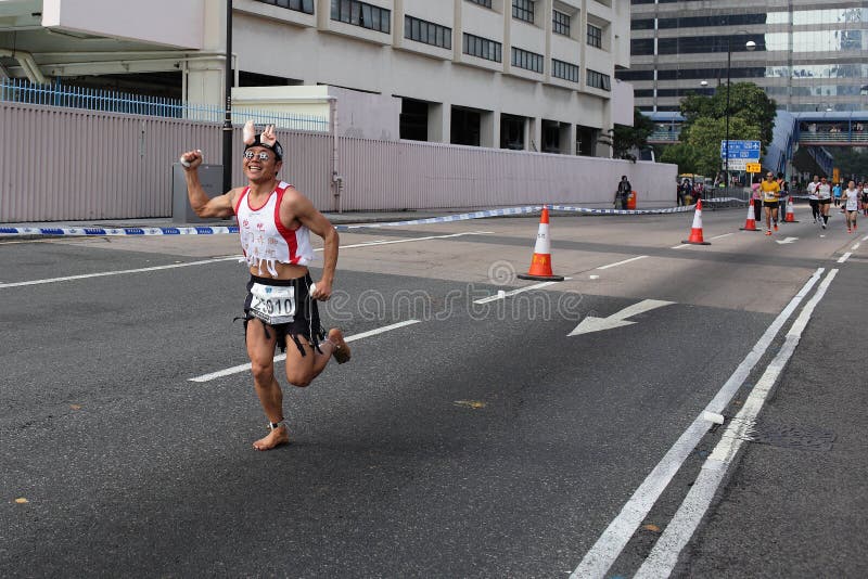 Running without shoes editorial stock photo. Image of leading - 23205938