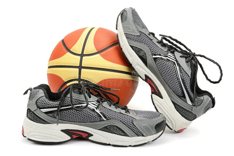 Running shoes and ball stock image. Image of modern, recreation - 69221753