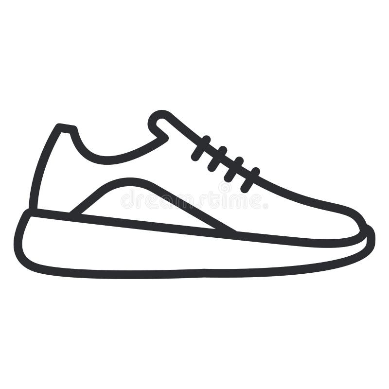 Running Shoes Line Icon. Sneaker Outline Vector Illustration Stock ...