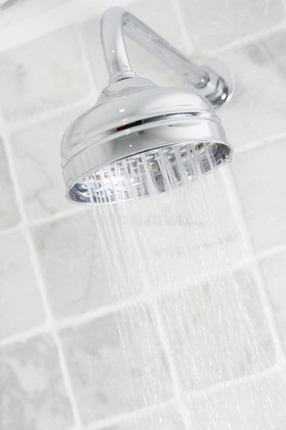 Running shower stock photo. Image of living, empty, contemporary - 5689232