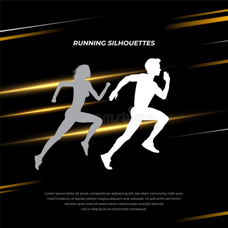 Modern Running Abstract Background with Geometric Style. Running ...