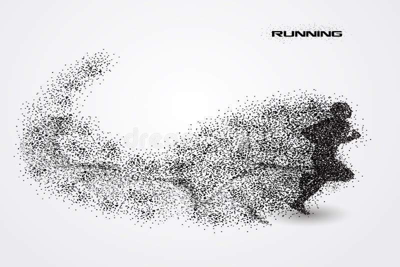 Running of a Silhouette from Particle. Stock Vector - Illustration of ...