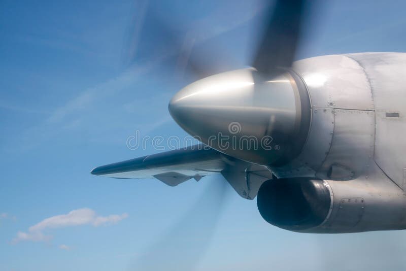Running silver propeller stock image. Image of airplane - 33193941