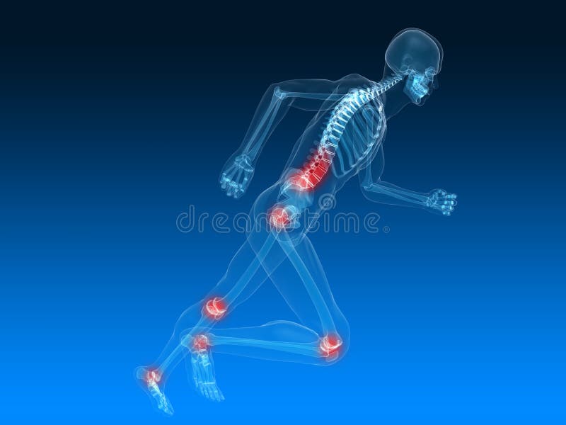 Running skeleton stock illustration. Illustration of jogging - 12902263