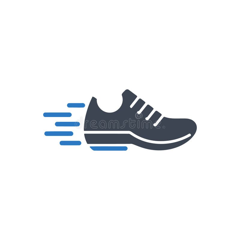 Running Sneaker Icon stock vector. Illustration of sign - 361752498