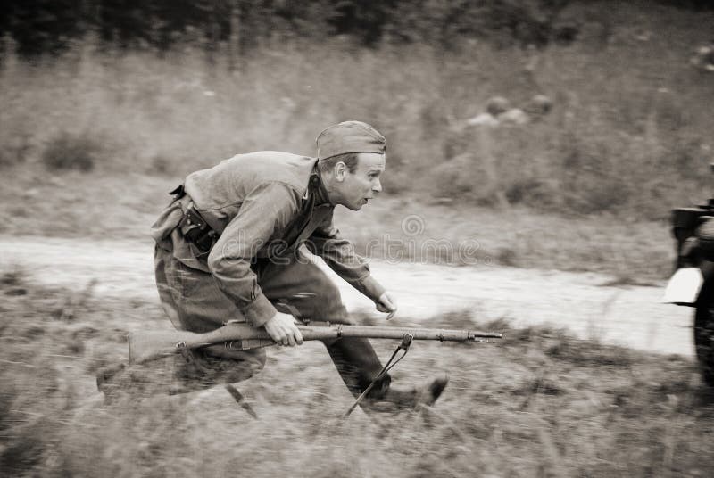 Running Soldier II editorial stock image. Image of running - 6059259