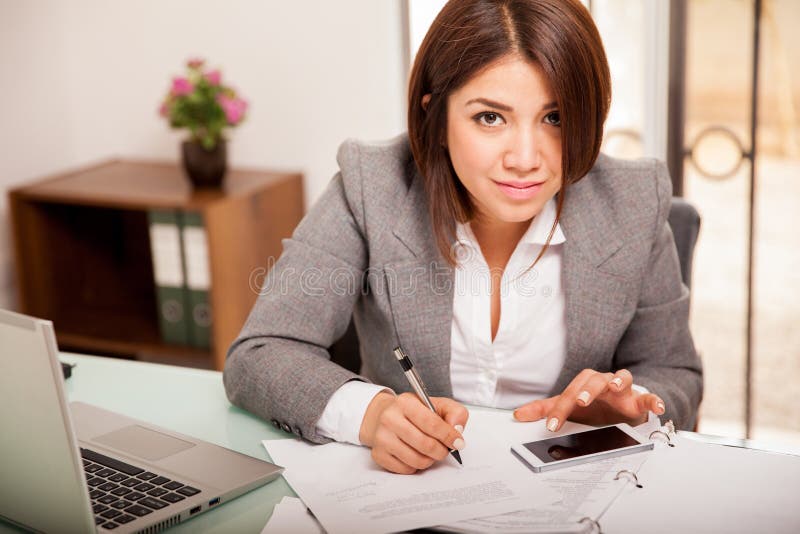 Running Some Numbers at Work Stock Image - Image of indoor, desk: 49731177