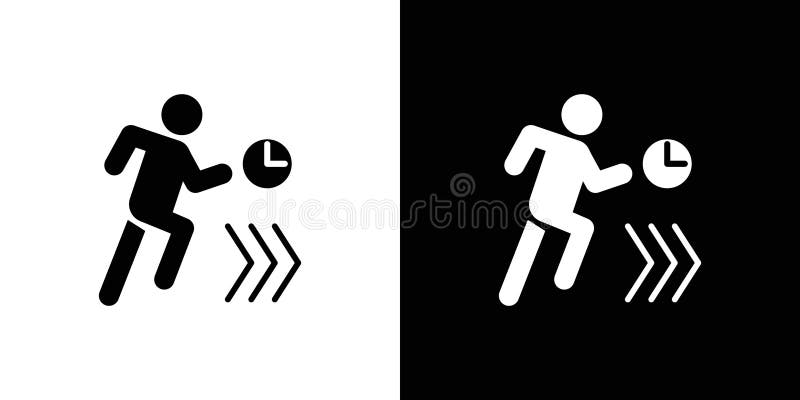 Running Speed Icon Linear Logo Isolated Stock Vector - Illustration of ...