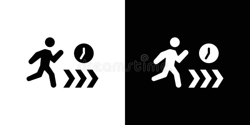 Running Speed Icon Logo Set Vector Stock Vector - Illustration of ...