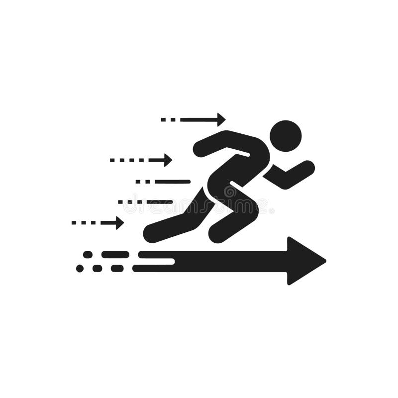 Running Speed Icon stock vector. Illustration of vector - 361856479
