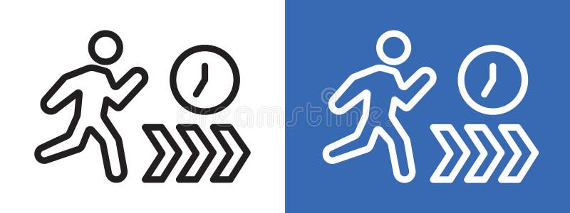 Running Speed Logo Sign Set Vector Outline Stock Illustration ...