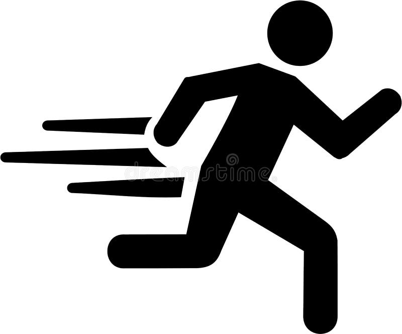 Running with speed stock vector. Illustration of isolated - 106168911