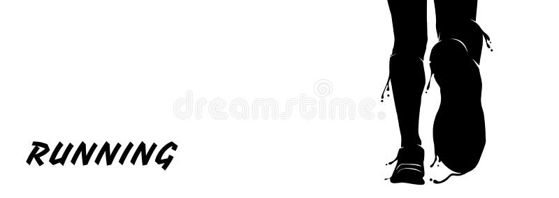 Running Splash Silhouette Banner Design Template Stock Illustration ...