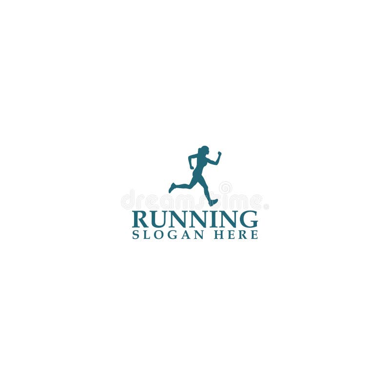 Running Sports Logo Design Template. Set Icons in Color Circle Buttons ...
