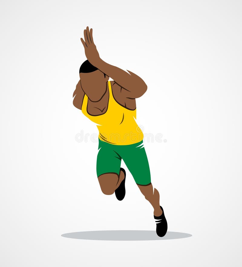 Running, sprinter, athlete stock vector. Illustration of person - 90023781