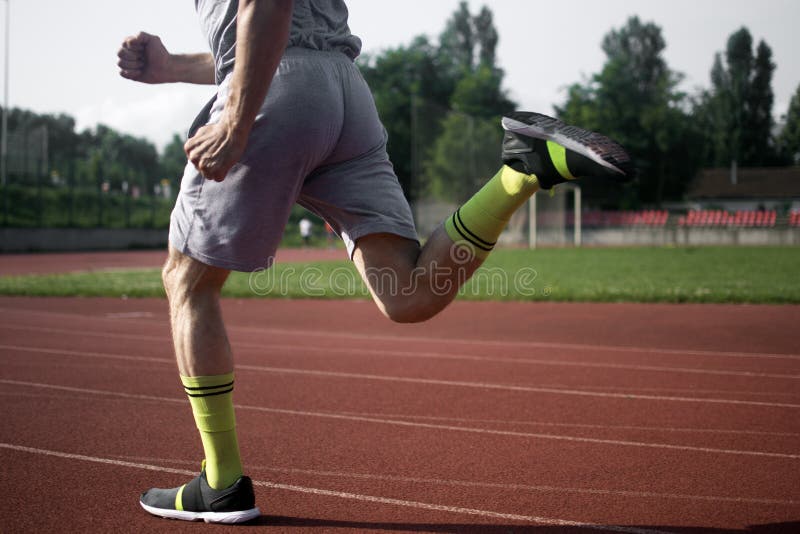 Running in stadium stock image. Image of stadium, exercise - 77355315