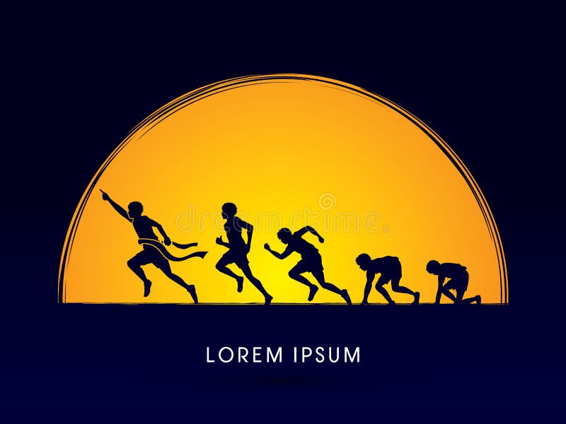 Running Step Graphic Vector. Stock Vector - Illustration of blocks ...