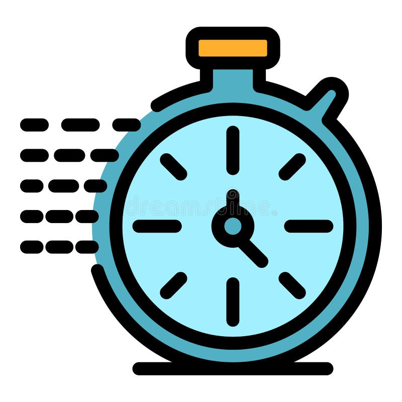 Time is Running Icons Set, Flat Style Stock Vector - Illustration of ...