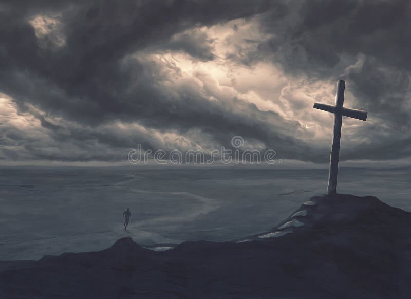 Running from the storm stock illustration. Illustration of drawing ...