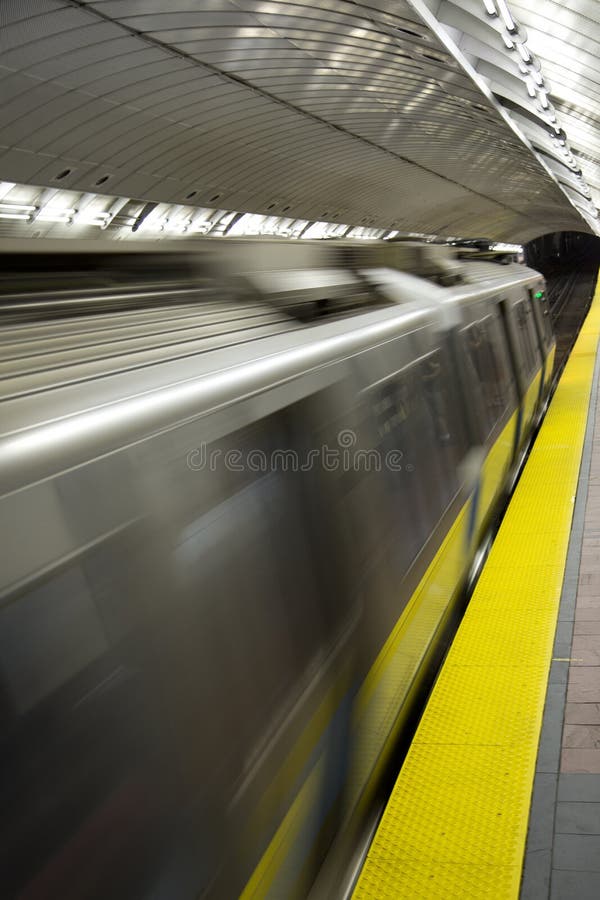 Running subway at Boston stock photo. Image of street - 75559460