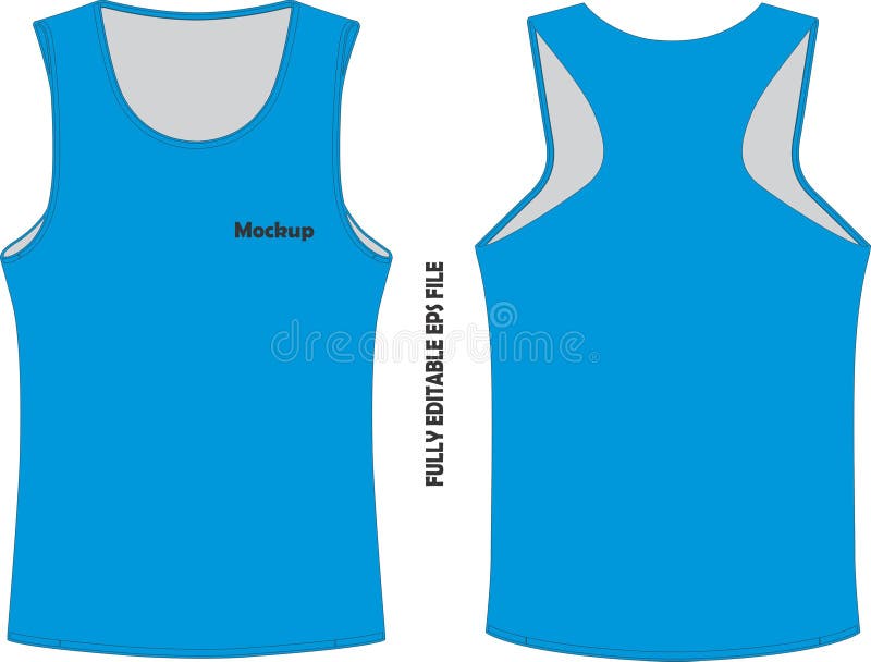 Running Tank Tops Mockup Illustration Vector Stock Vector ...