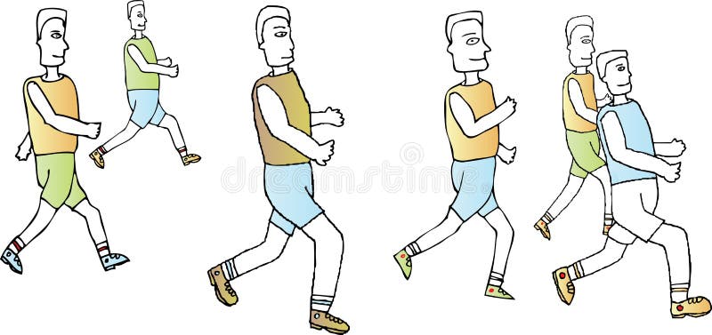 Running Team stock vector. Illustration of style, exercise - 5961102