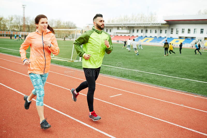 Running together stock image. Image of people, young - 55758691