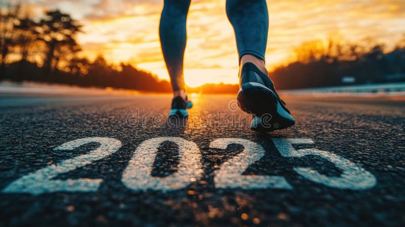 Running Towards Future Goals. Stock Illustration - Illustration of ...