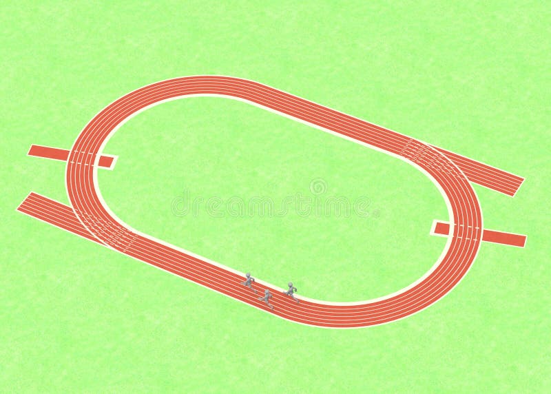 3d render of running track stock illustration. Illustration of ...