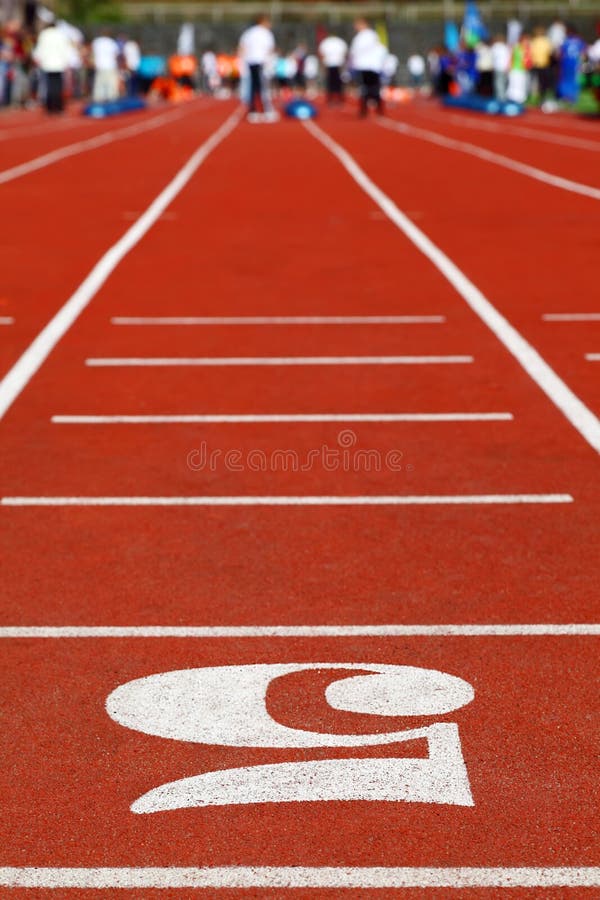 Running Track 5; People are Far Away Stock Photo - Image of race, play ...