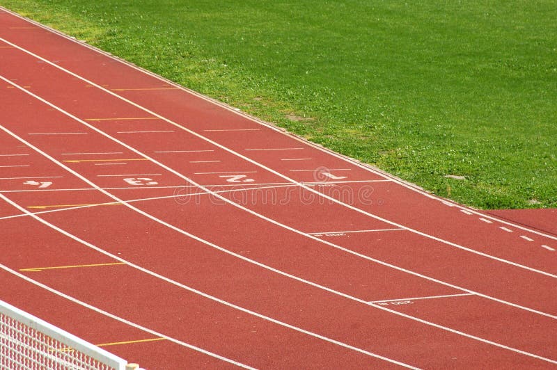 Athletics Running Track Curve Stock Photo - Image of lifestyle ...