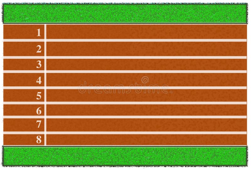 Track And Field Lanes Clip Art