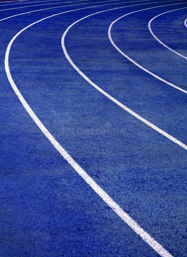 Running Track Blue stock photo. Image of sprinting, success - 22831220