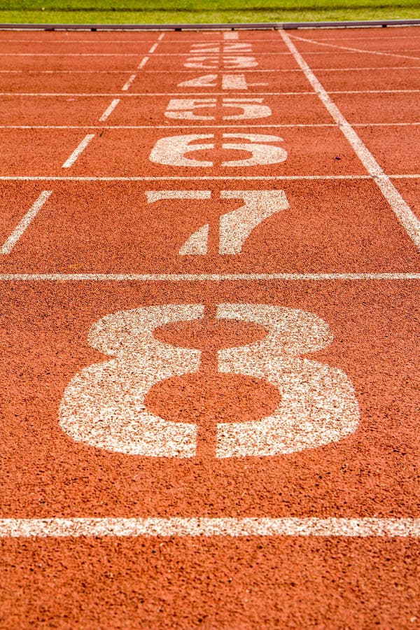 Running track stock image. Image of lines, number, field - 51543971