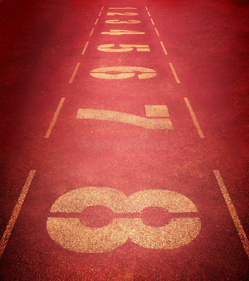 Running Track for Competition Stock Image - Image of number, stadium ...