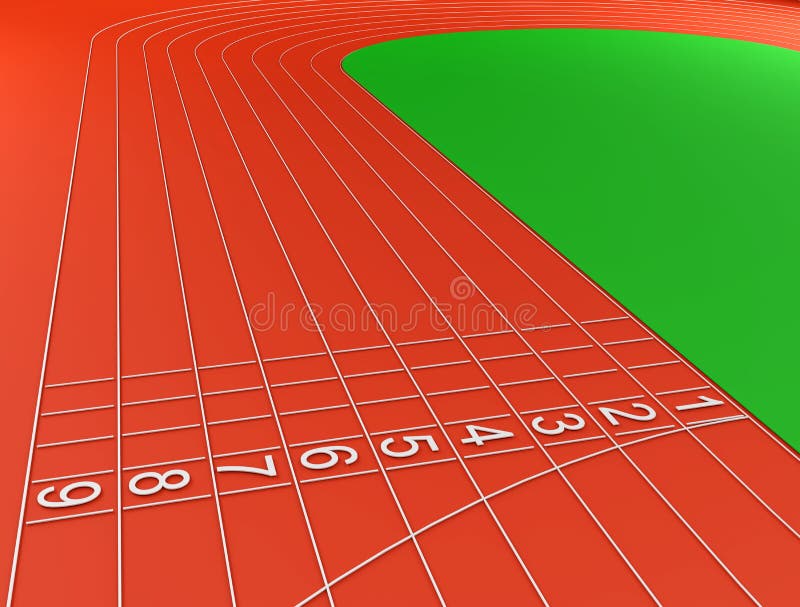 Running track stock illustration. Illustration of lanes - 32310126