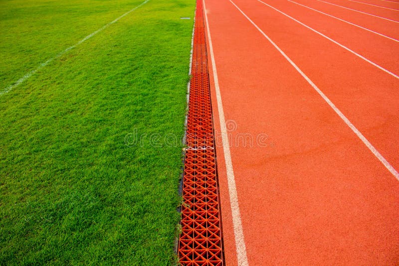 Running Track Drainage Systems Stock Photo - Image of fitness, sprint ...