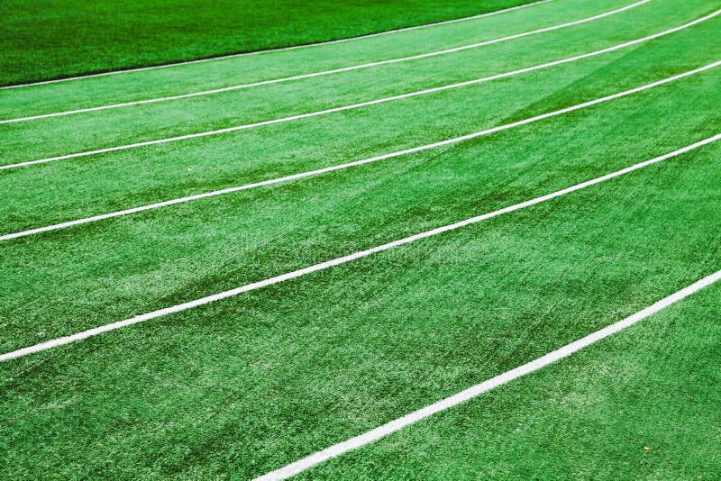 Running Track with Bright Green Artificial Turf Stock Photo - Image of ... Running Track with Bright Green Artificial Turf Stock Photo - Image of ...