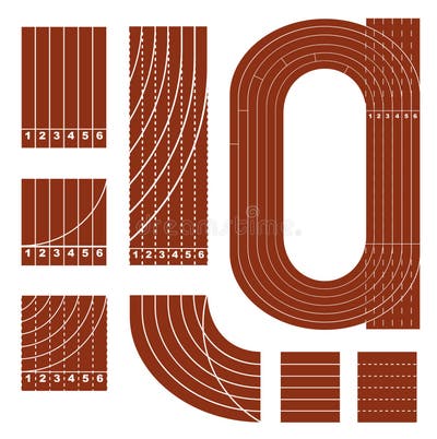 Running track line set stock vector. Illustration of olympic - 29635127