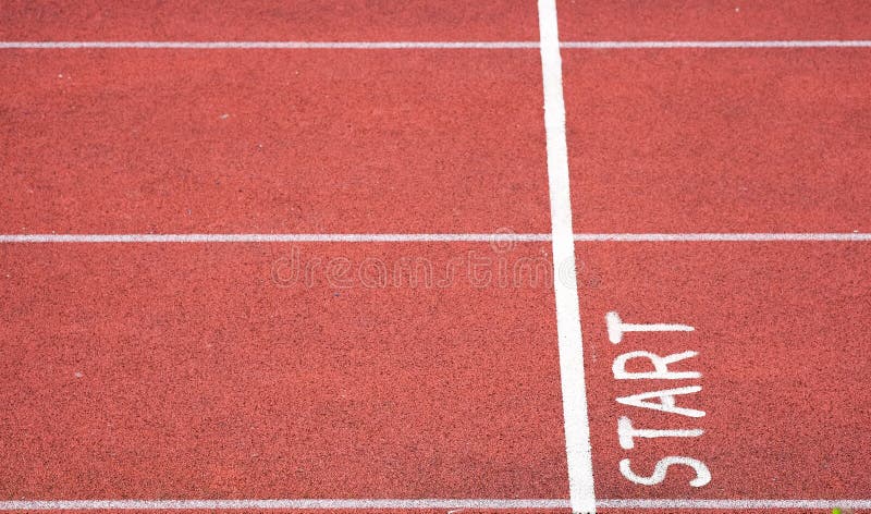 Running Track Line in Top View Stock Image - Image of athlete, outdoor ...
