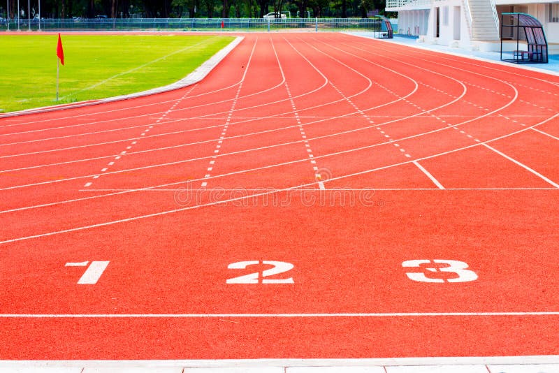 Running track turn. stock image. Image of track, number - 332211